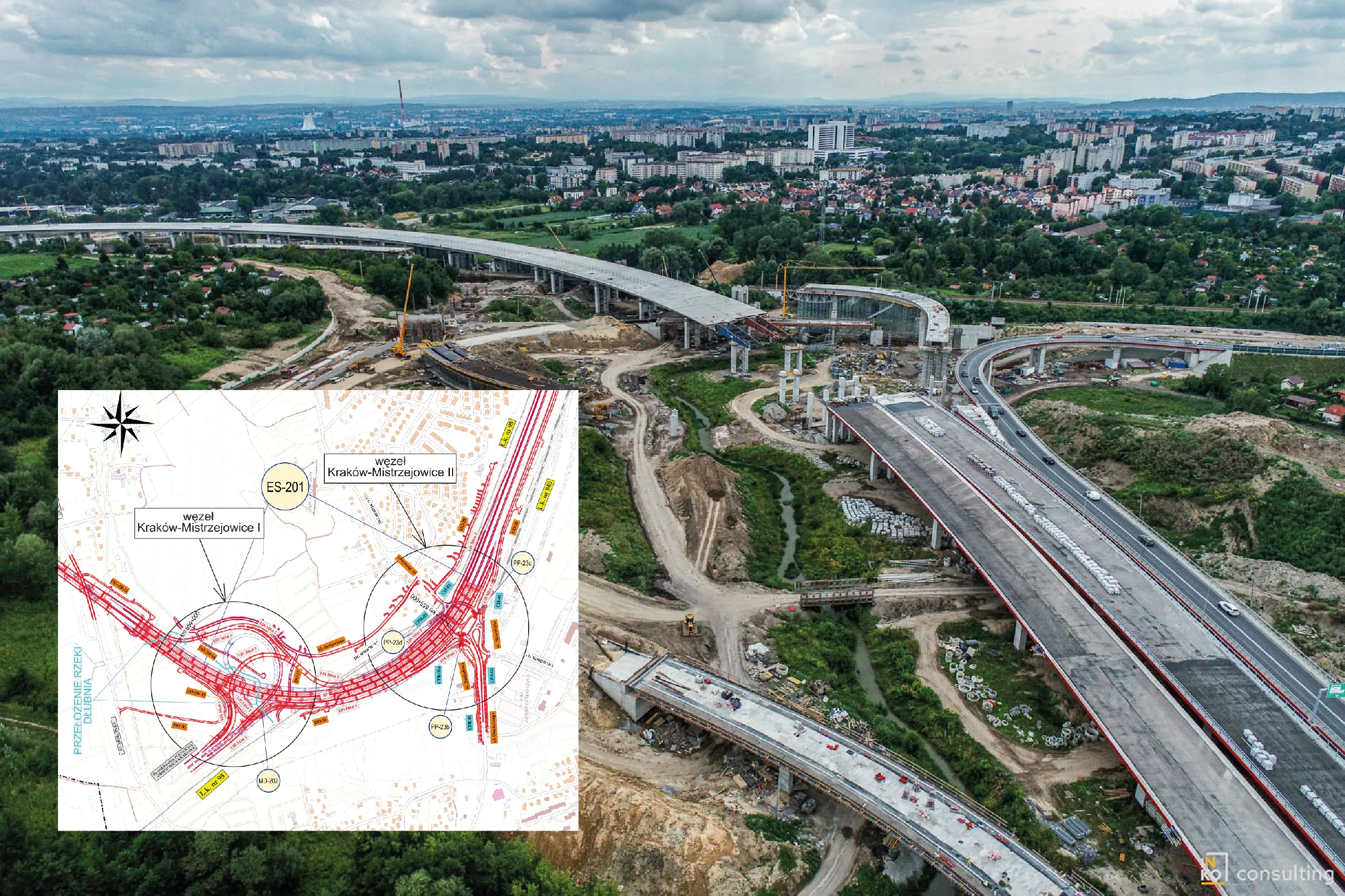 Trasa S7 Widoma - Kraków. Węzeł Mistrzejowice z najdłuższą estakadą w ...